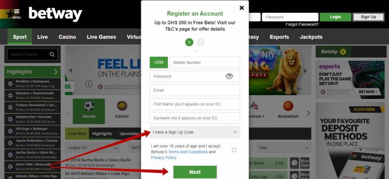 BetWay jackpot Bonus Welcome bonus Jackpot games in Africa